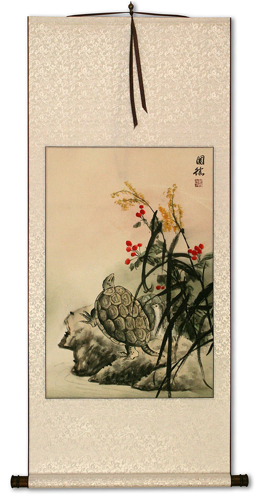 Turtles Wall Scroll - Chinese Artwork