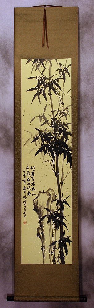 Chinese Bamboo Wall Scroll - Asian Art