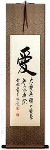 LOVE - Chinese / Japanese Kanji Wall Scroll