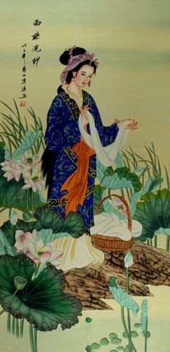 Xi Shi - Most Beautiful Woman in Chinese History - Wall Scroll