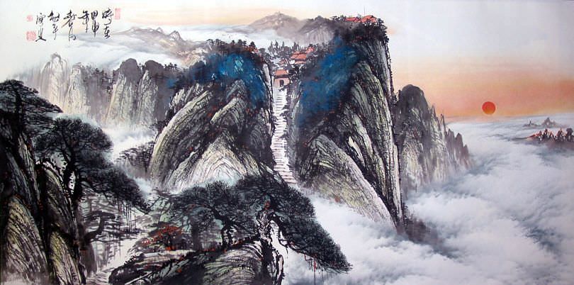 Sunrise in the East - Asian Art Landscape Painting